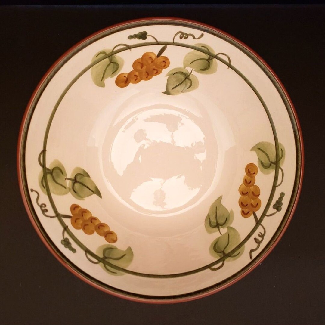 Vintage Stangl Pottery Medium Vegetable Bowl, Golden Grapes Pattern - Etsy