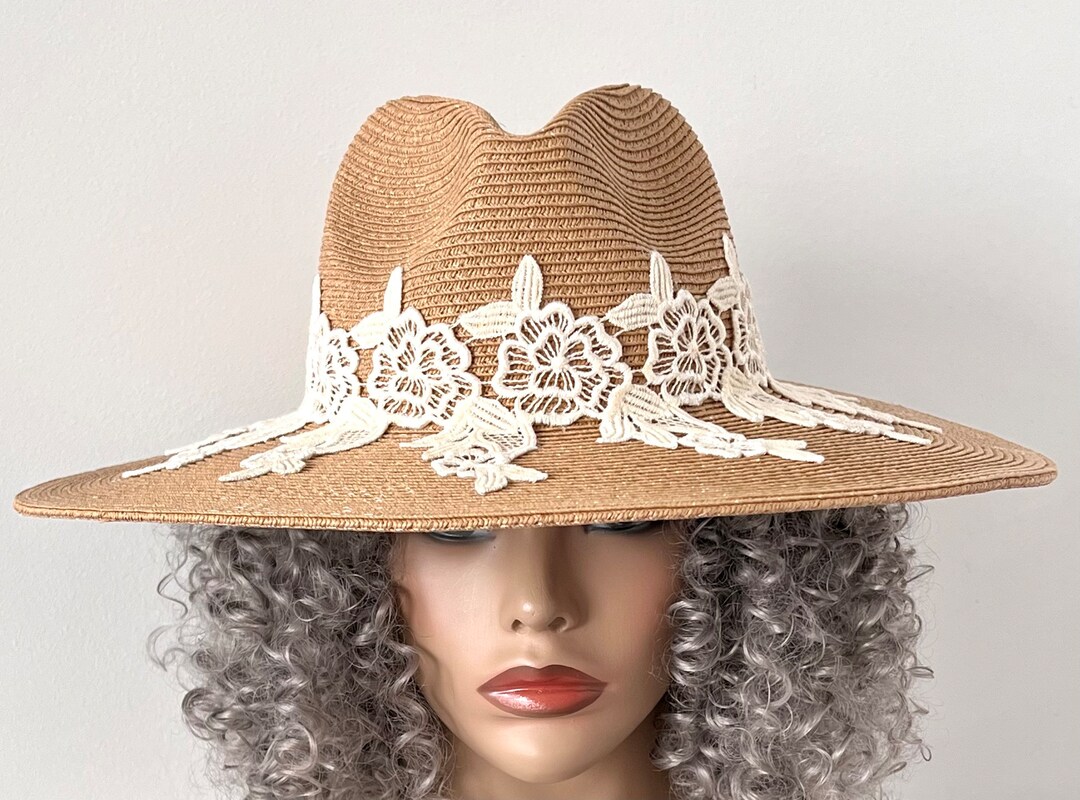 Extra Wide Brim Fedora Straw Hat, shade Protection UPF 50, Foldable ...