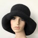 Black Flapper Hat, 1920s Cloche Hat, Art Deco Hat, Felted Wide Brim Hat ...