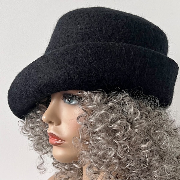 Felt Roll Brim Hat - Etsy