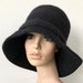 Black Flapper Hat, 1920s Cloche Hat, Art Deco Hat, Felted Wide Brim Hat ...