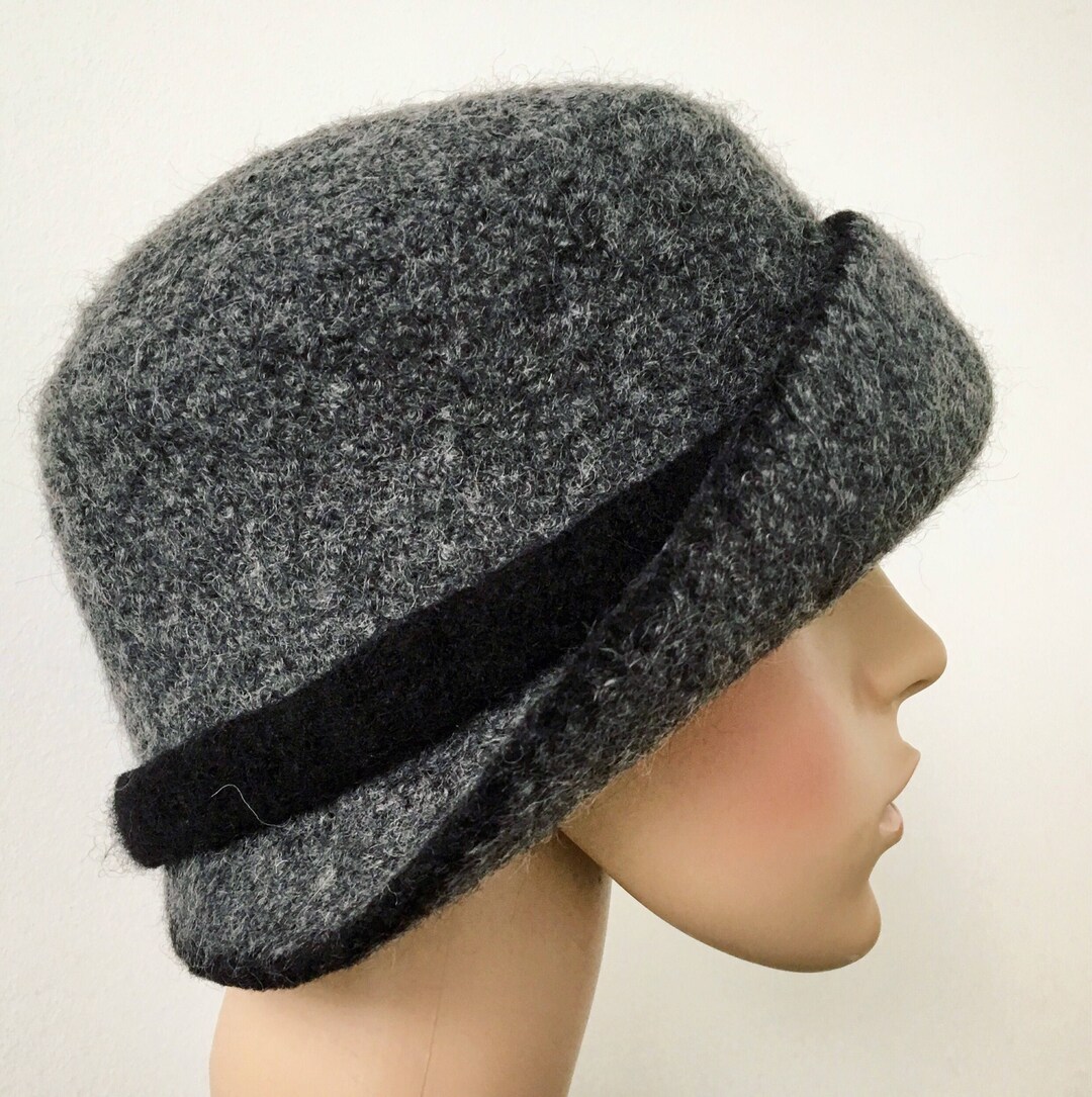 Handmade Felted Wool Flapper Cloche Hat: Art Deco 1920s Style - Etsy