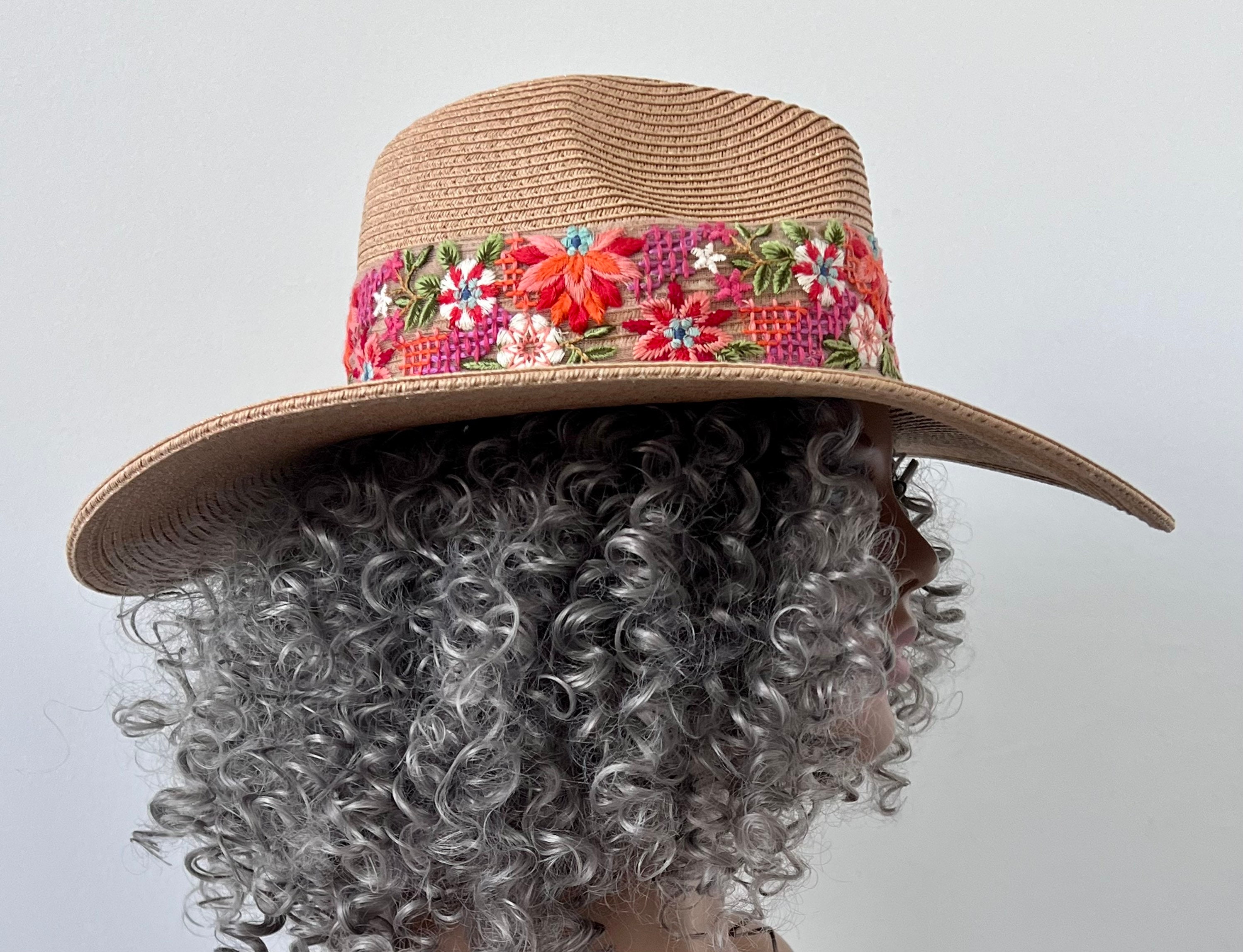 Extra Wide Brim Fedora Straw Hat shade Protection UPF 50 - Etsy