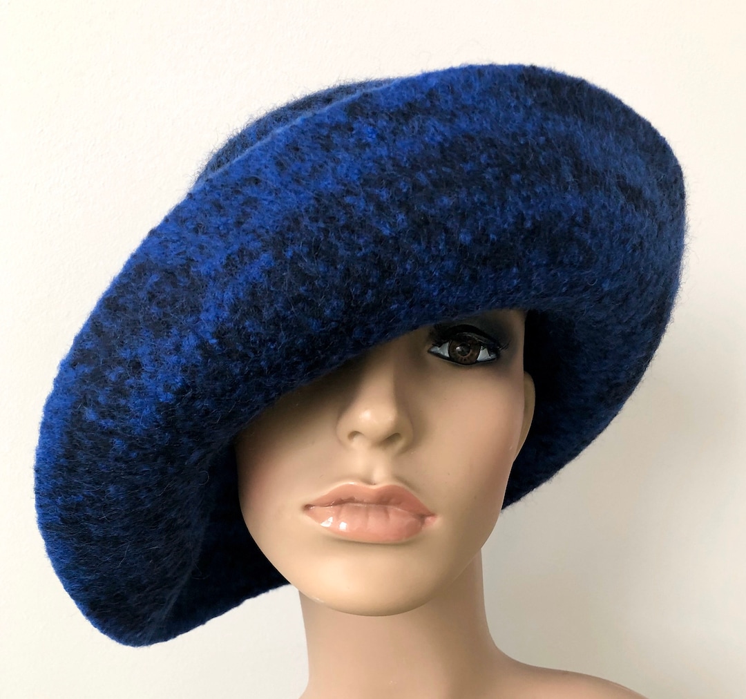 Felted Wide Brim Cloche Hat: Handmade Wool Winter Hat - Etsy