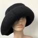 Black Flapper Hat, 1920s Cloche Hat, Art Deco Hat, Felted Wide Brim Hat ...