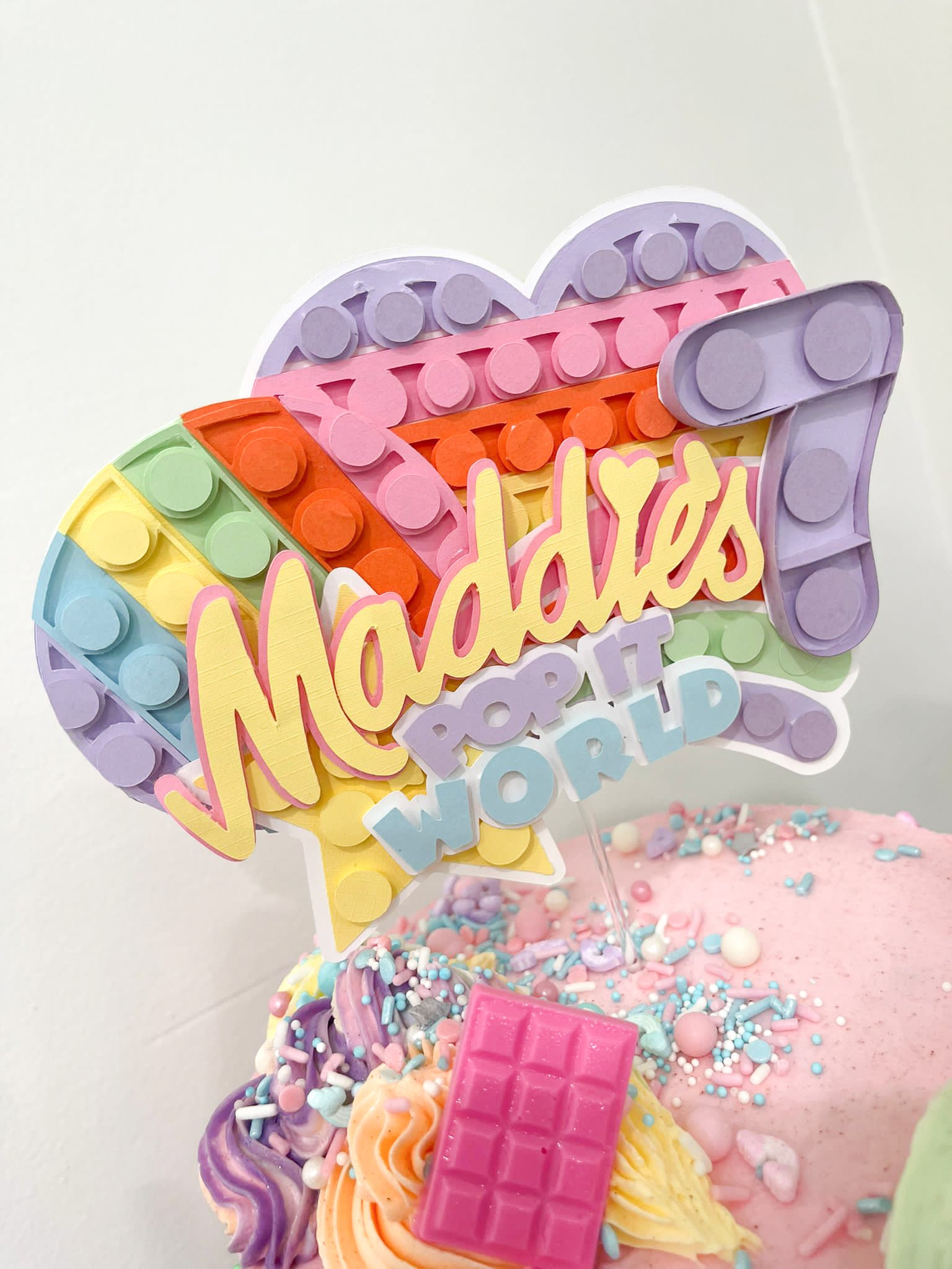 Custom Pop It Cake Topper, Personalized Birthday Decor - Etsy