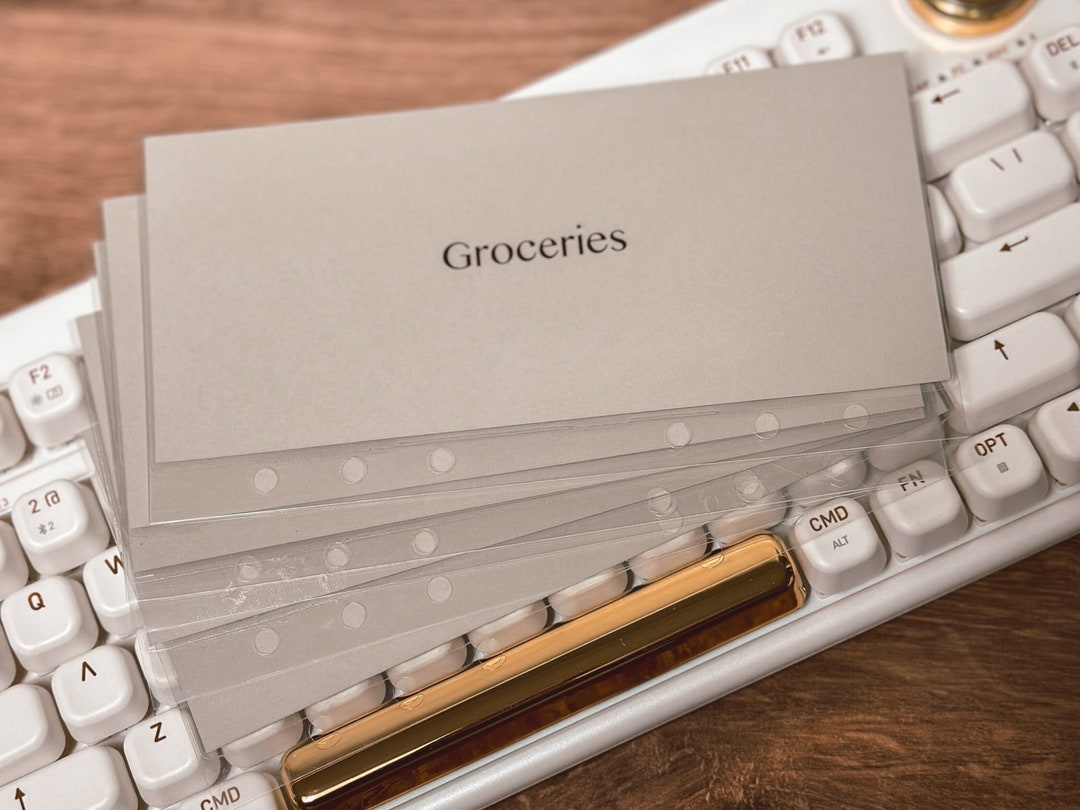 A6 Cash Envelopes for Stuffing Laminated Glossy Envelope System Clear ...