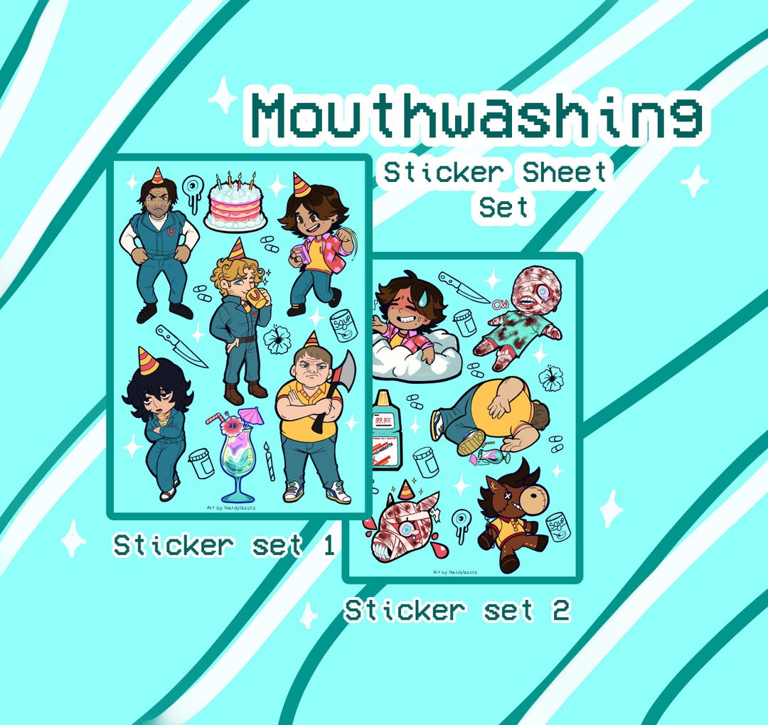 Mouthwashing Sticker Set-vinyl Sticker Sheet- Unofficial Merch - Etsy