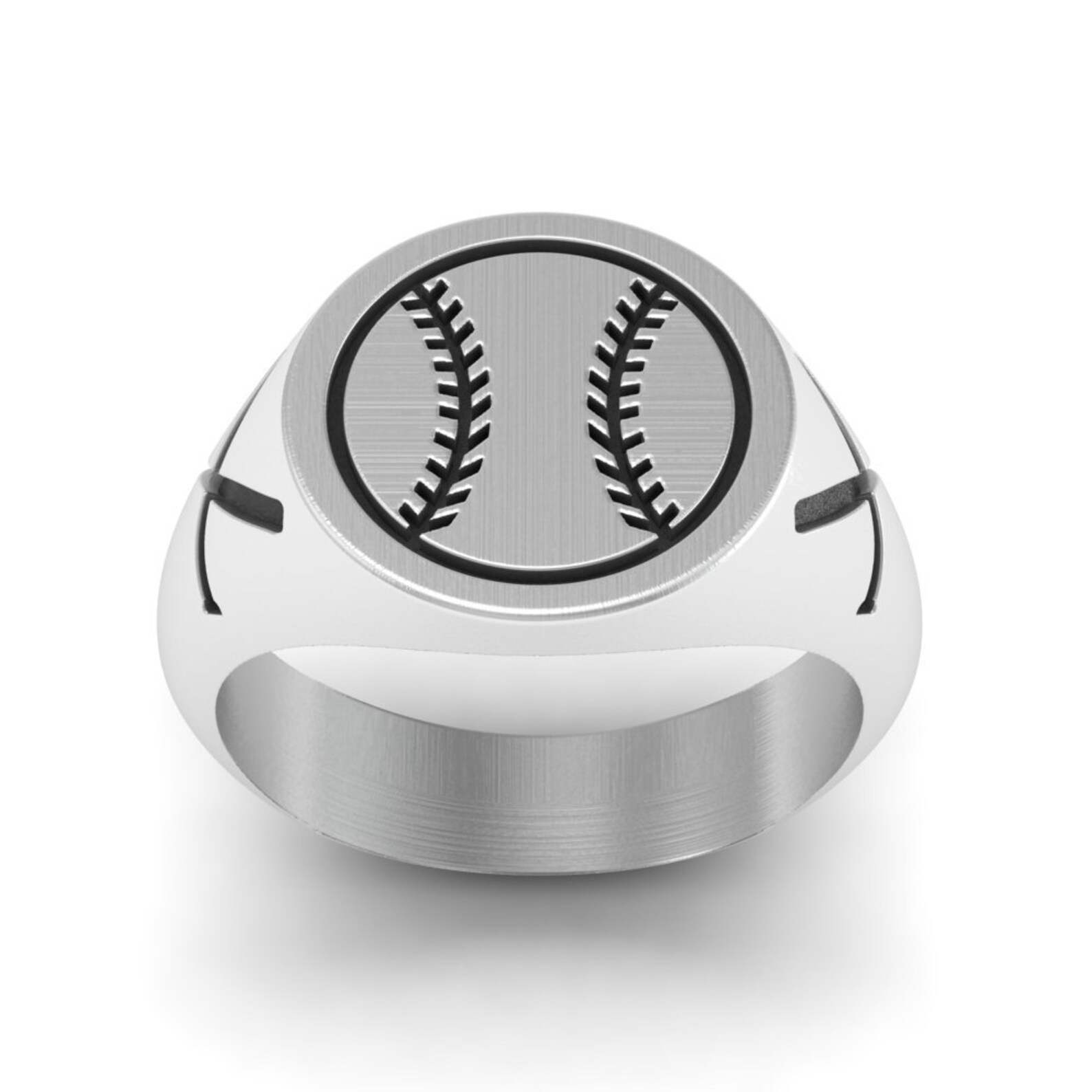 Baseball Signet Ring in Sterling Silver Metal Baseball Ring - Etsy