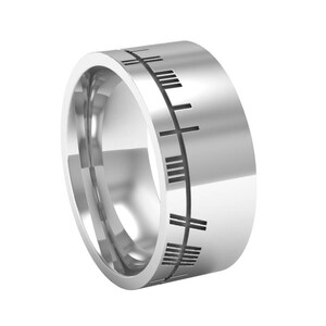 Triple Knot Band Ring, Engraved Ogham Band Ring, Love Hope Faith ...