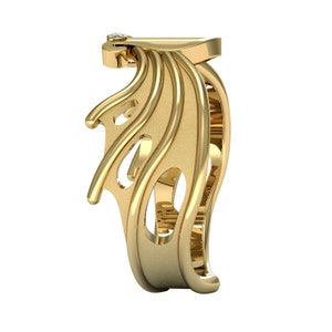 14K Solid Gold Harp Ring With Diamonds Harp Jewelry - Etsy