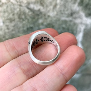 RN Registered Nurse Signet Ring, Silver RN Ring, Custom Signet Ring ...