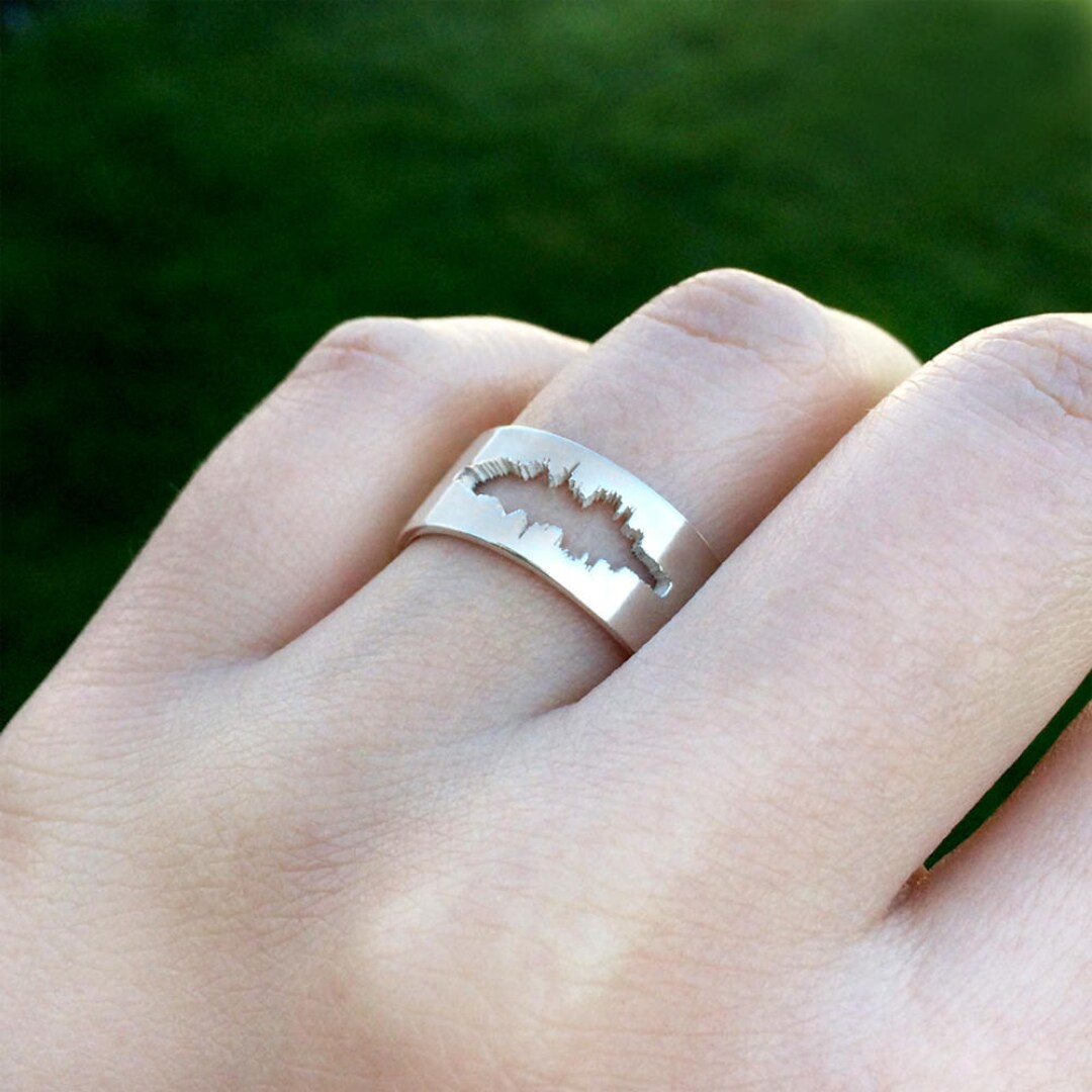 Personalized Sound Ring in Sterling Silver Metal I Do Wedding - Etsy