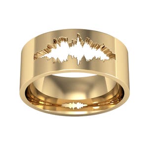 Personalized Sound Ring in Sterling Silver Metal I Do Wedding - Etsy