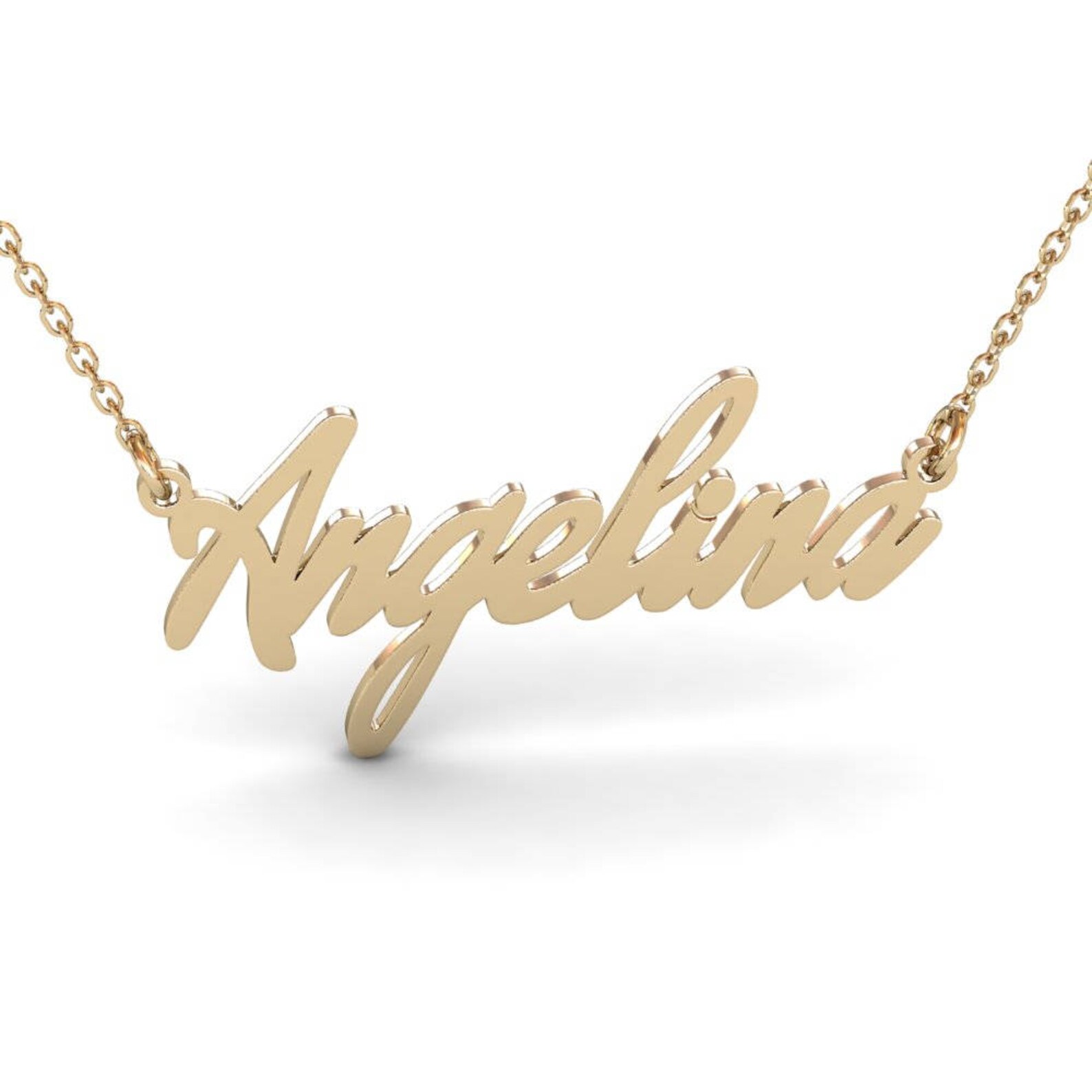 Sterling Silver Cursive Name Necklace Custom Name Necklace | Etsy