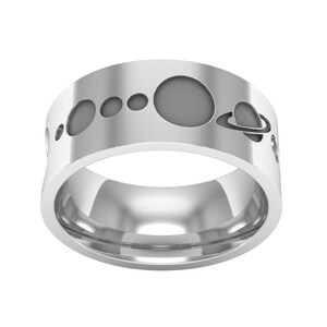 Silver Planets Band Ring Planets Ring Planets Jewelry - Etsy
