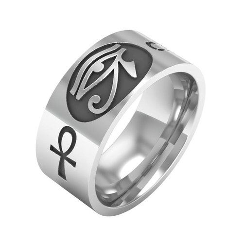Eye of Horus Ring STERLING SILVER 925 Ancient Egyptian Symbols - Etsy