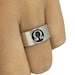 Omega Symbol Band Ring, Silver Omega Ring, Omega Band Ring, Omega ...