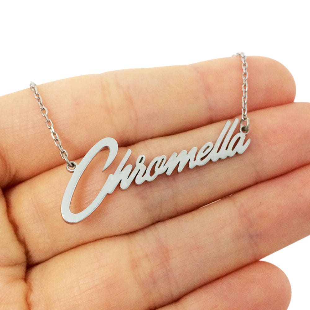 Cursive Name Necklace Custom Name Necklace Tiny Name | Etsy