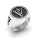 Veterinary Caduceus Signet Ring in Sterling Silver Metal - Etsy