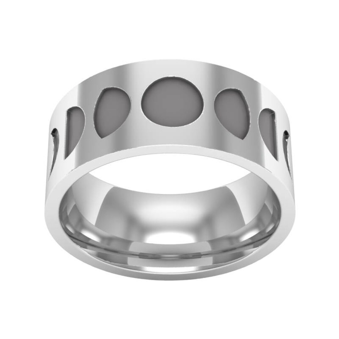 Silver Moon Phases Band Ring, Moon Phases Ring, Moon Jewelry, Bridal ...