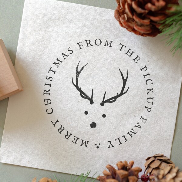 Reindeer Stamp - Etsy
