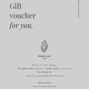 Personalized Stamp Gift Voucher - Eco-friendly Stationery - Etsy
