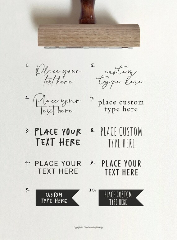 Paper & Party Supplies Custom Word Stamp Personalised Fabric Stamp ...