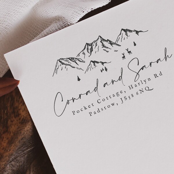 Mountain Stamp - Etsy