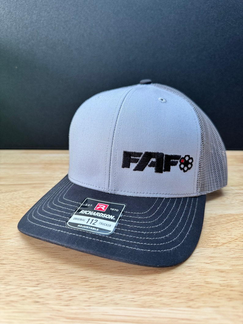 Richardson 112 Snapback Trucker Hat With Custom FAFO Embroidered Logo ...