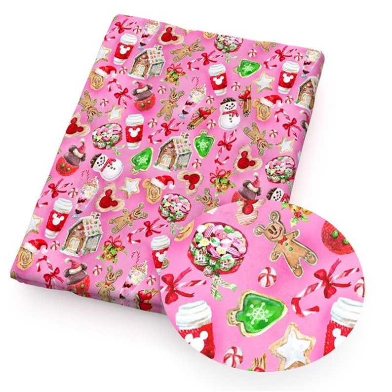 Disney Christmas Fabric Yard Fat Quarter - Etsy Disney Christmas Fabric Yard Fat Quarter - Etsy