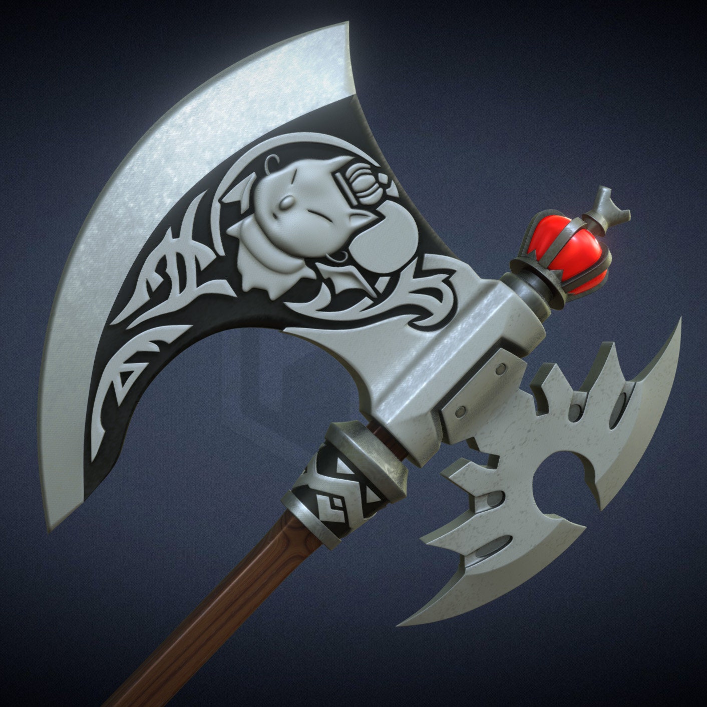 FFXIV Warrior Malignant Moggle Mogaxe 3D Print Files - Etsy