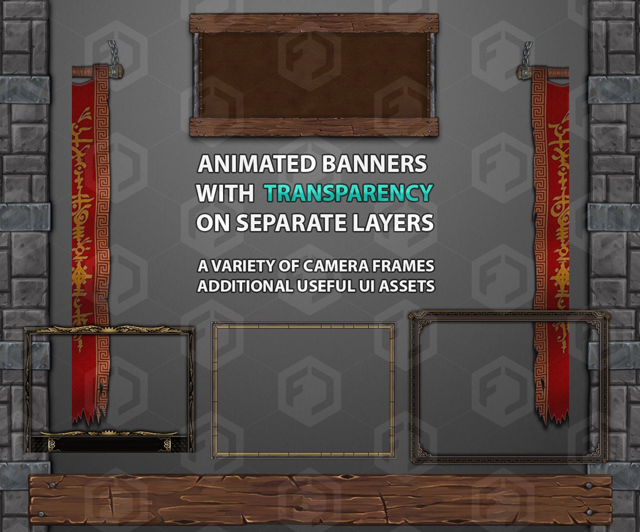 Black Desert / Medieval-inspired Animated Overlay Assets for Twitch or ...