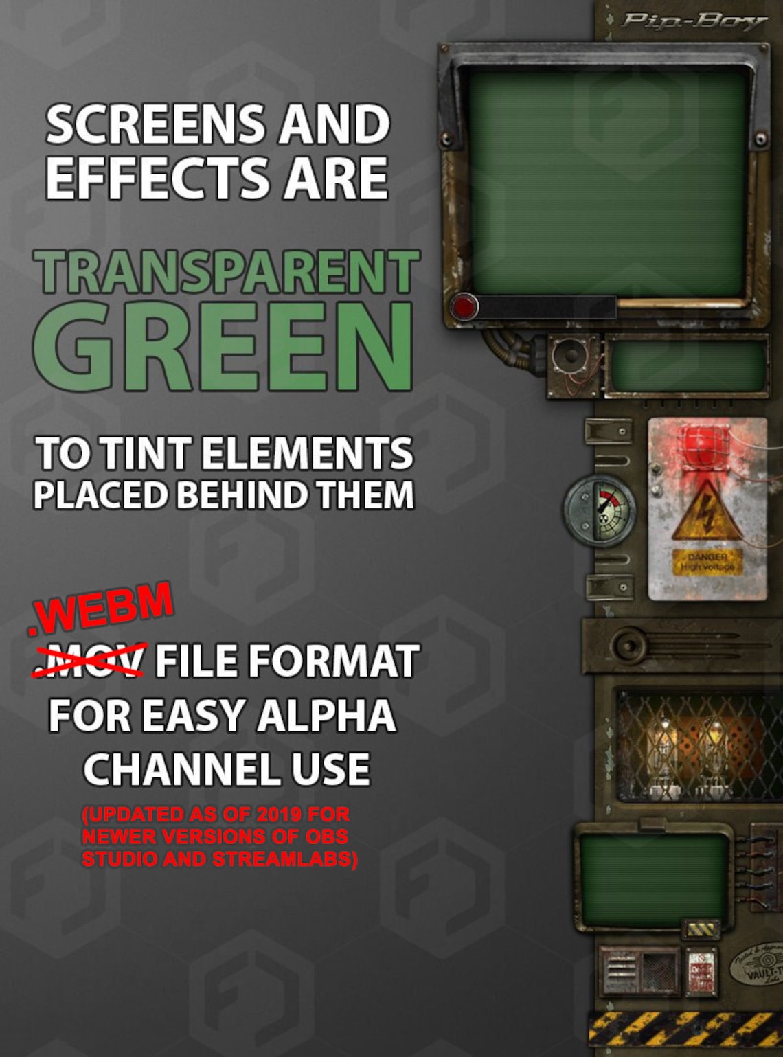Fallout-inspired Animated Overlay / Sidebar Assets for Twitch or ...