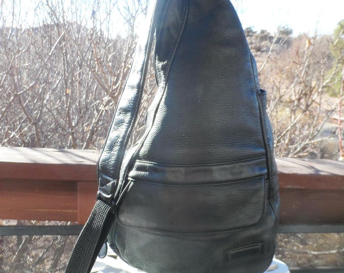 Vintage Black LL BEAN GENUINE Leather Ameribag Healthy Backpack Bag ...