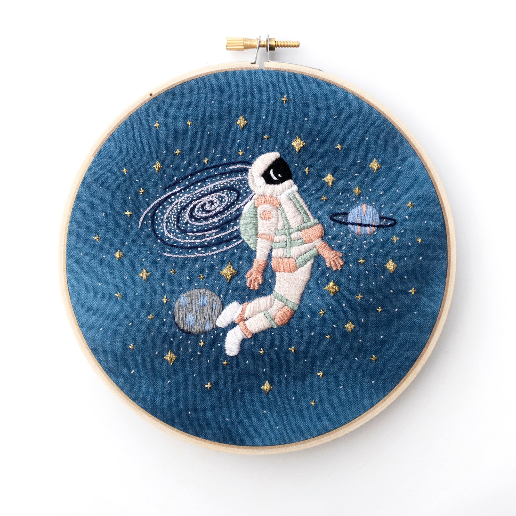 Astronaut Outer Space Embroidery Art Kit Space Embroidery | Etsy UK