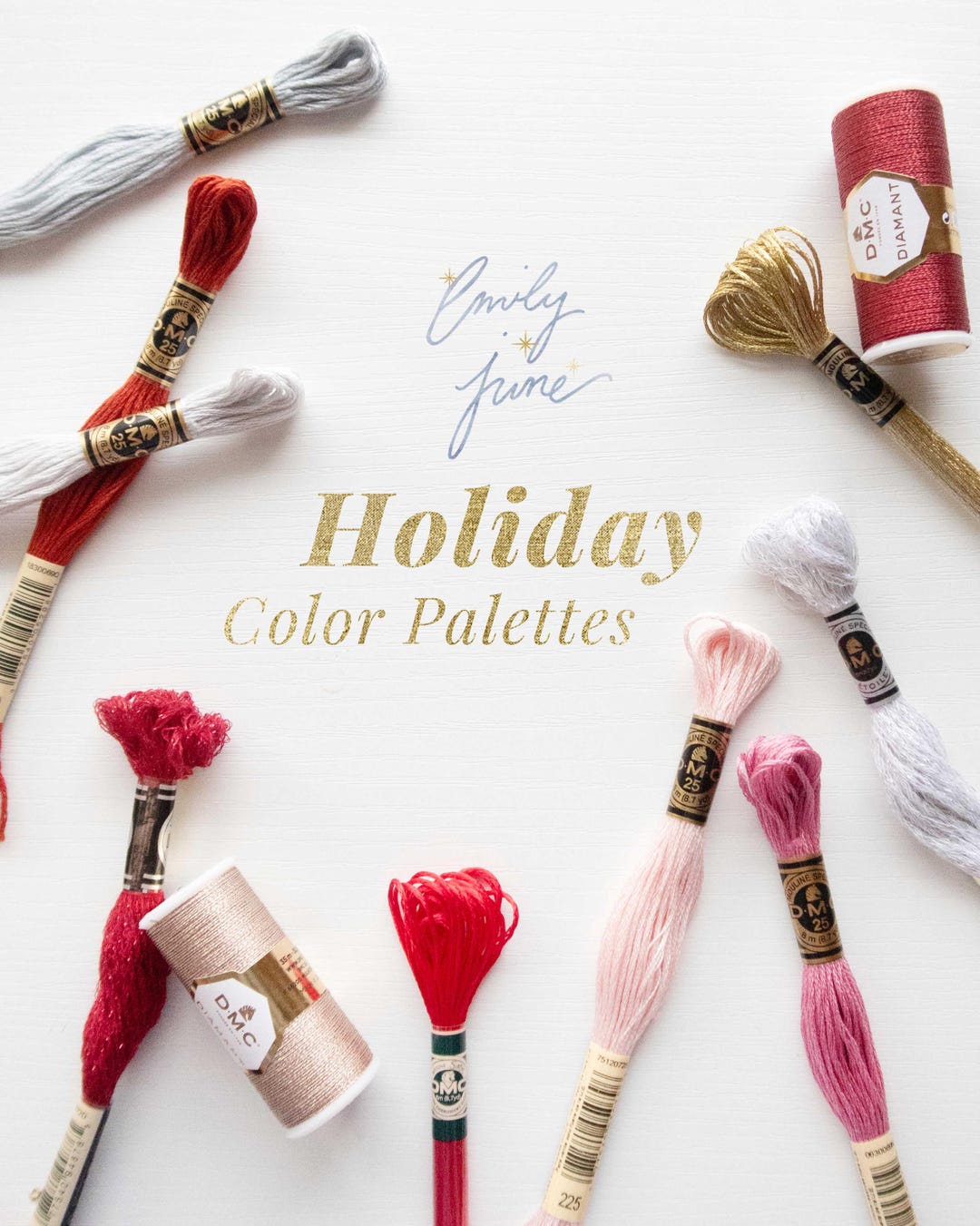 Christmas Embroidery Thread Color Palette PDF - Etsy