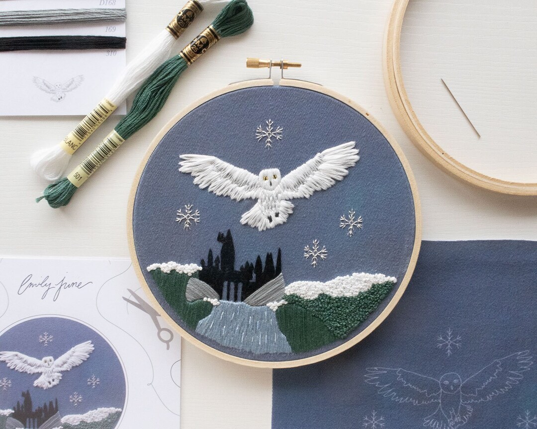 Magic Owl Castle Embroidery Kit - Etsy