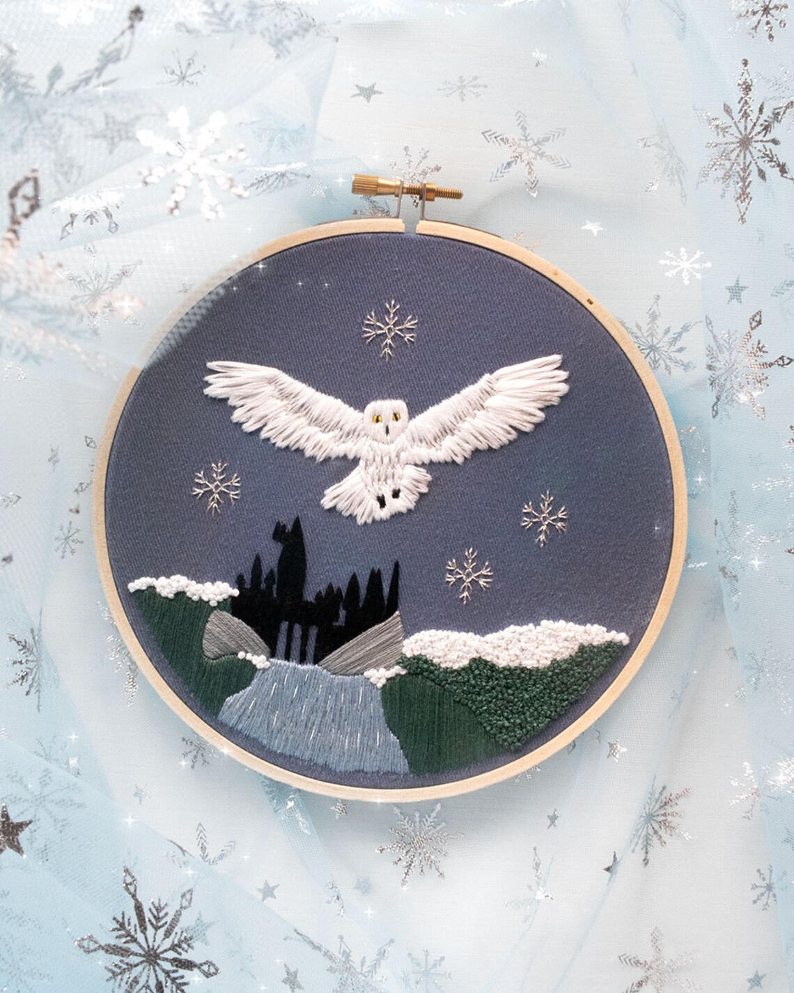Magic Owl Castle Embroidery Kit - Etsy