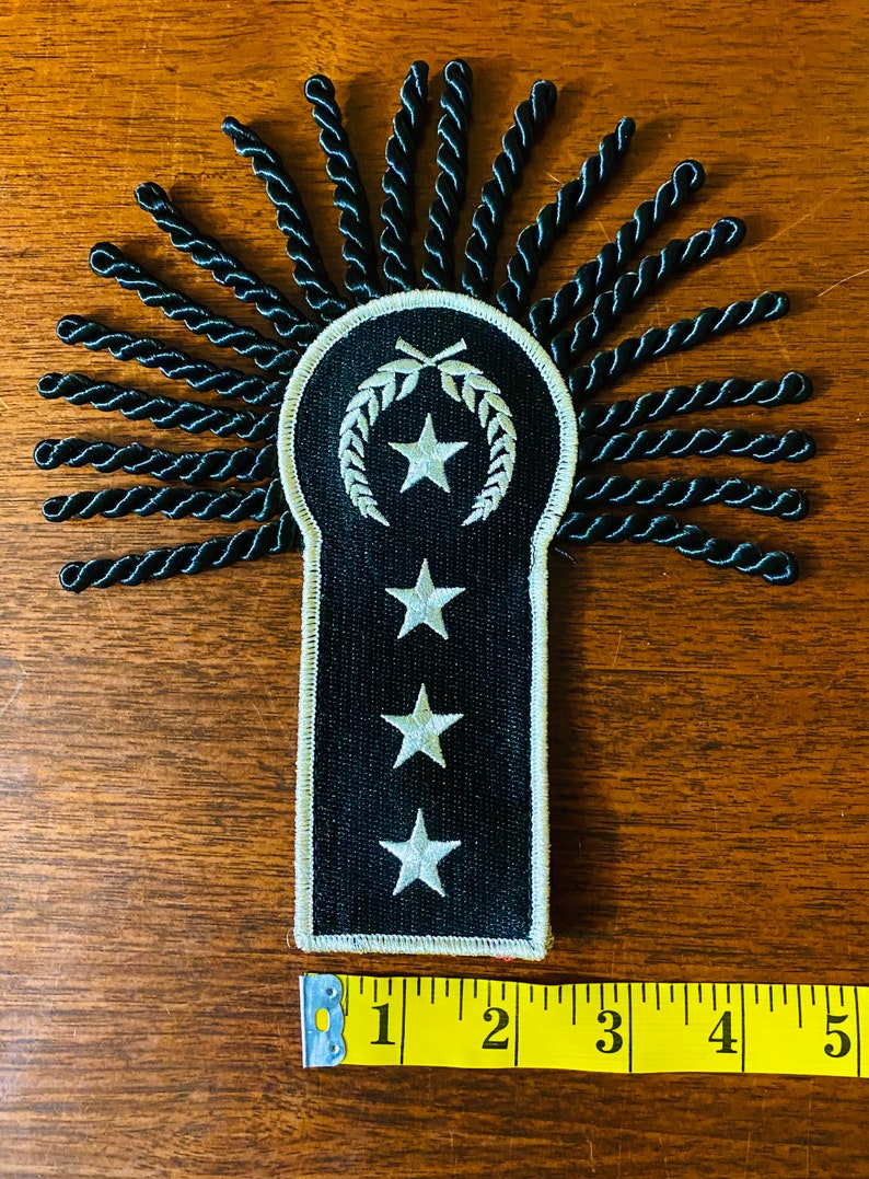 Black Silver Star Epaulettes / Ships From USA \ Fringe Tassel Military ...