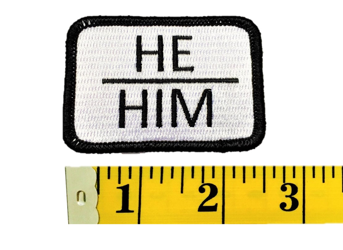 He/Him Pronoun Embroidered Patch Ships From USA LGBTQ Queer | Etsy