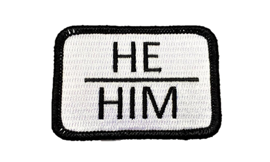 He/Him Pronoun Embroidered Patch Ships From USA LGBTQ Queer | Etsy