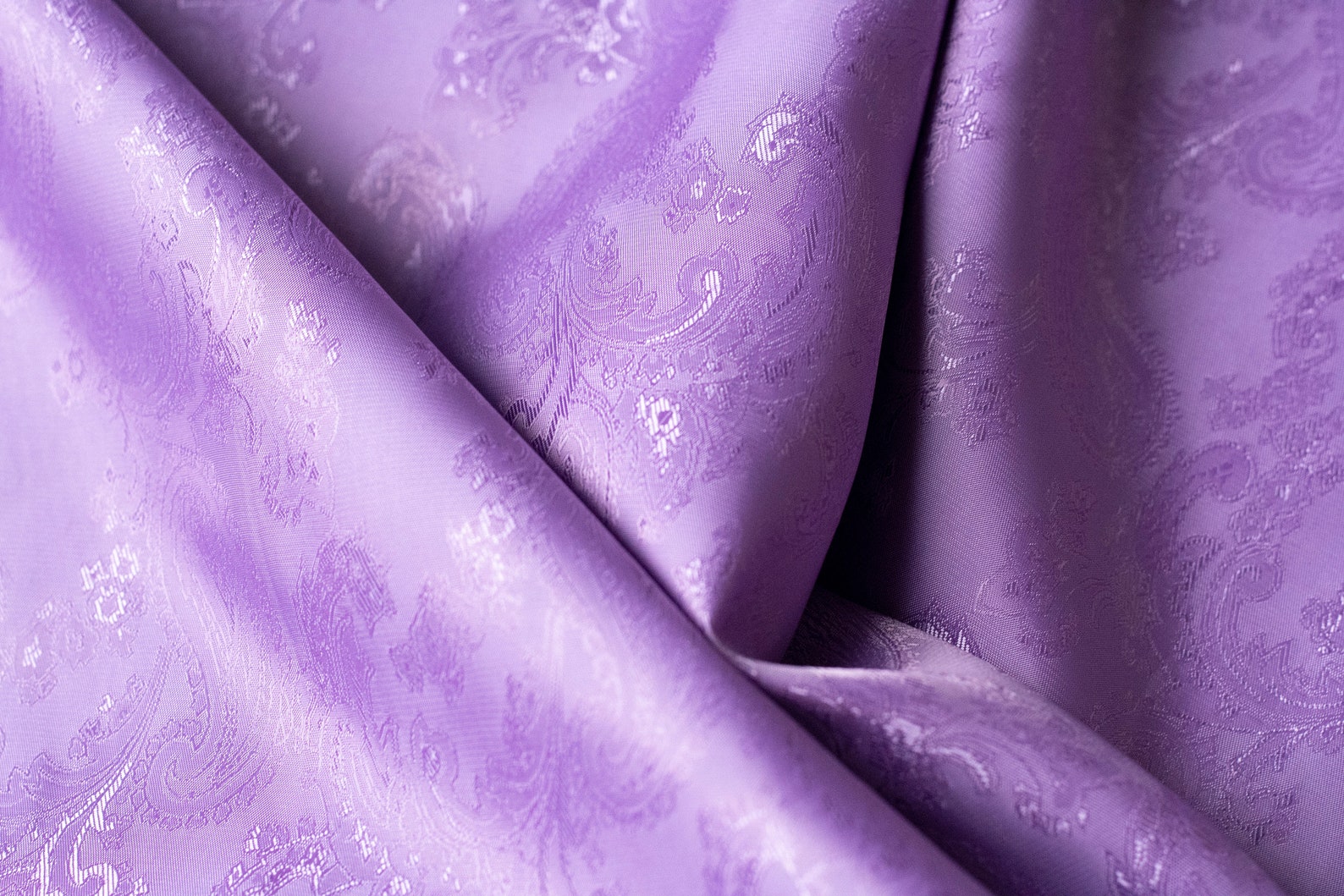 Light Purple Paisley Lining Fabric Jacquard / Ship From USA - Etsy