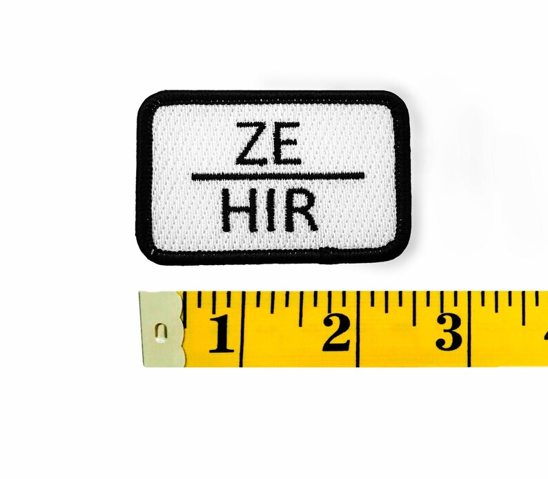 ZE HIR Pronoun Embroidered Patch Ships From USA Lgbtq Queer | Etsy