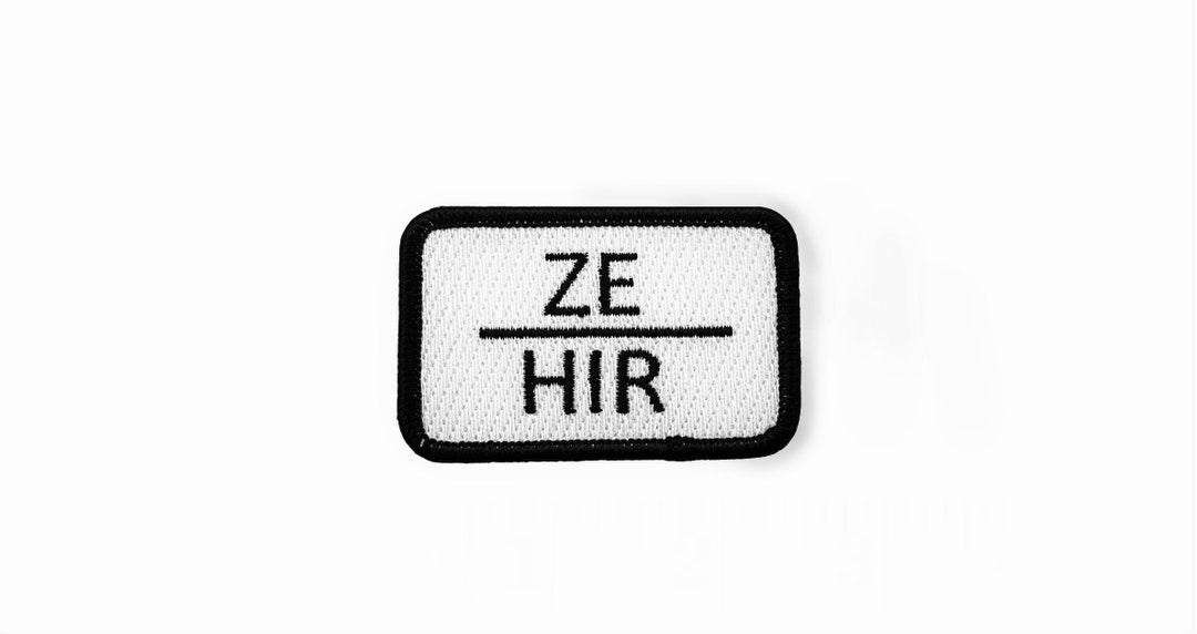ZE HIR Pronoun Embroidered Patch / Ships From USA \ Lgbtq+ Queer Gay ...
