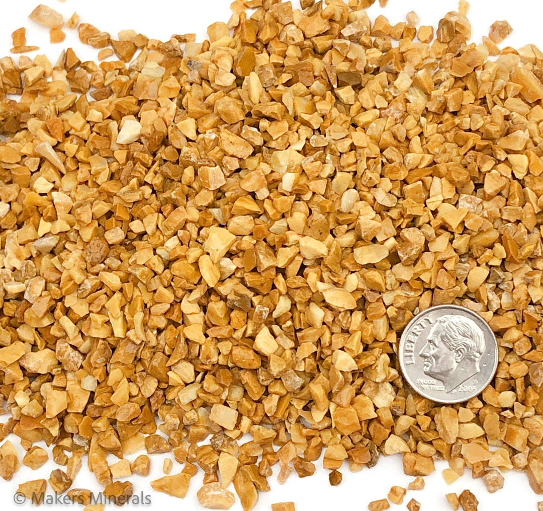 Crushed Yellow Jasper (grade A) From South Africa, Coarse Crush, Gravel ...