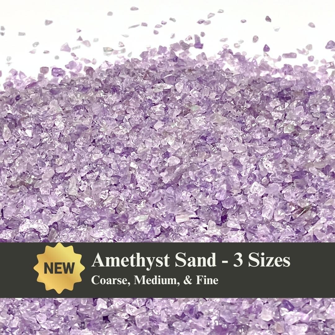 Crushed Purple Amethyst (grade A) Sand From Namibia, 3 Sand Sizes for ...