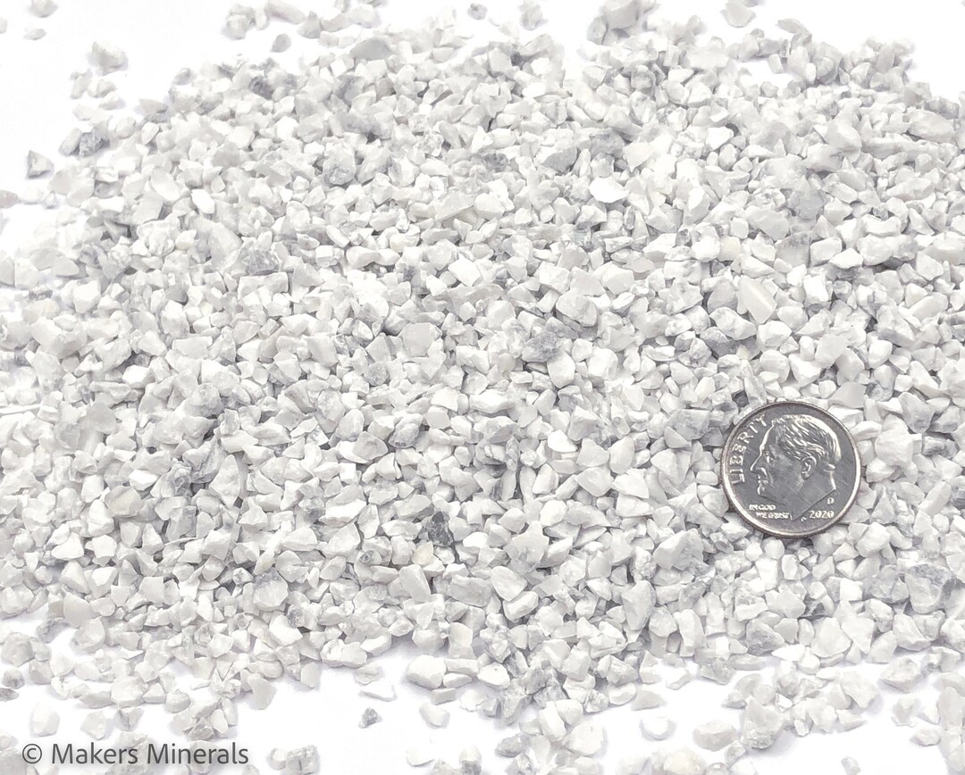 Crushed White Howlite Chips From Zimbabwe, Pea-sized Gravel (2mm-4mm ...