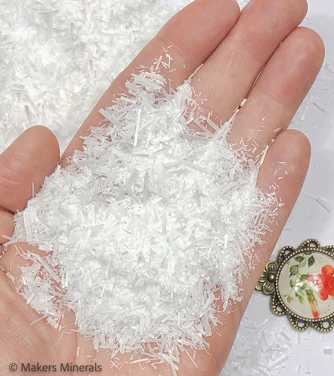 Crushed White Selenite Blades (gypsum) From Morocco, Medium Crush (0 ...