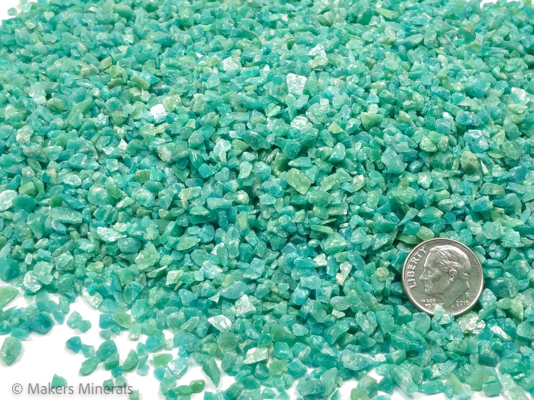 Crushed Blue-green Amazonite From Russia Coarse Crush Gravel - Etsy